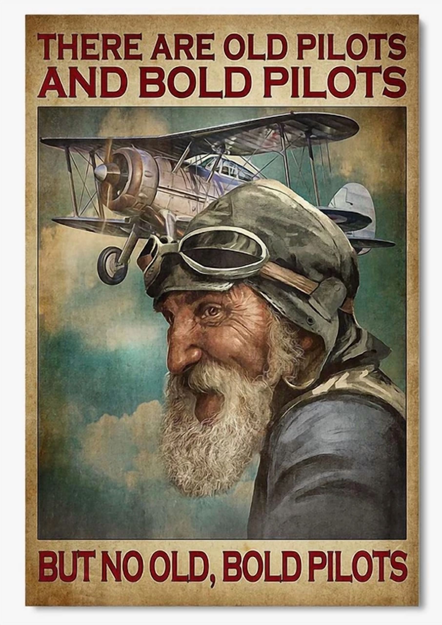 Dopaprint UNFRAMED PAPER POSTER There Are Old And Bold Pilots ...