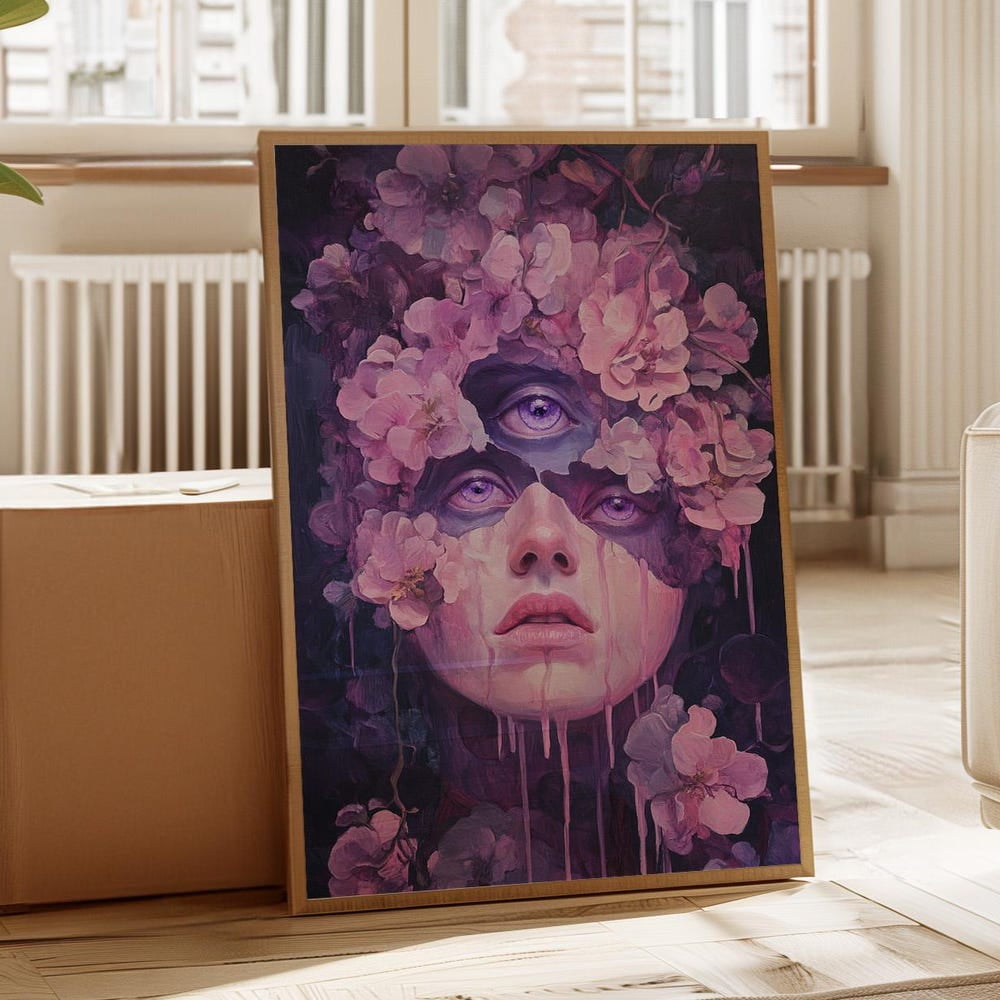Dopaprint UNFRAMED PAPER POSTER Third Eye Floral Poster Art, Surreal ...