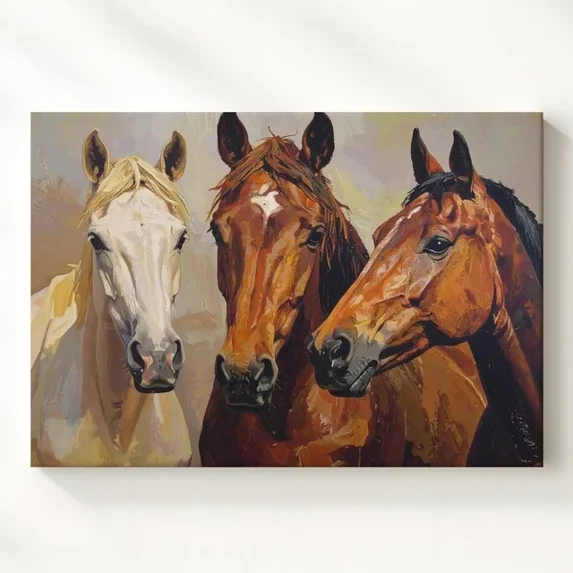 Dopaprint UNFRAMED PAPER POSTER Three Horse Heads Postertraditional ...