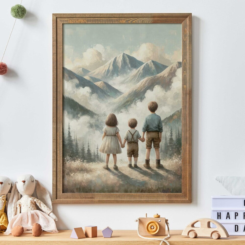 Dopaprint UNFRAMED PAPER POSTER Three Siblings Print, Brother & Sister ...