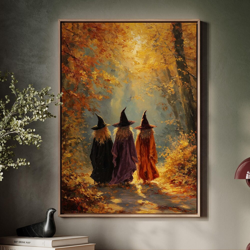 Dopaprint UNFRAMED PAPER POSTER Three Witc.Hes Forest Art, Autumn Coven ...