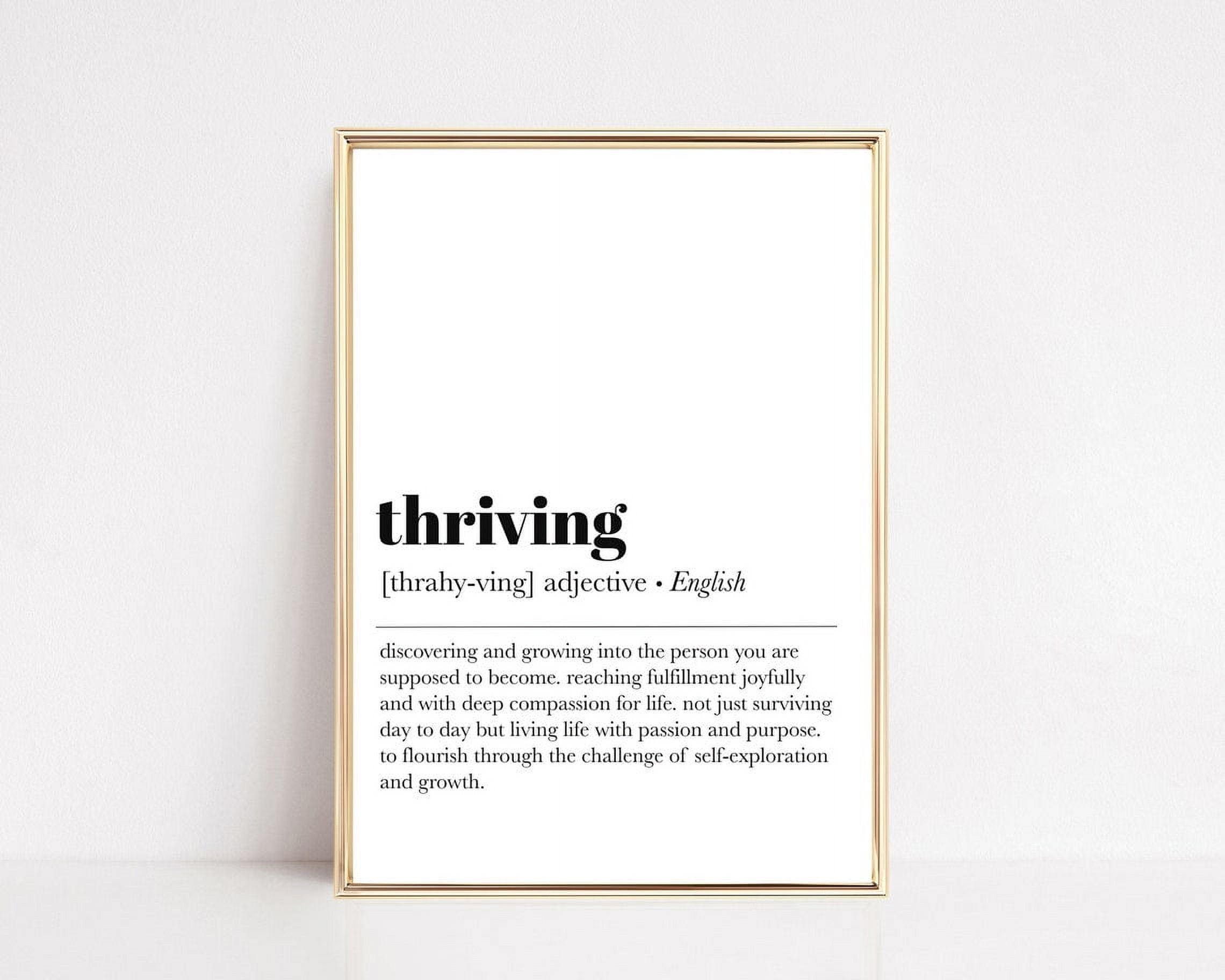 Dopaprint UNFRAMED PAPER POSTER Thriving Definition Print Therapy ...