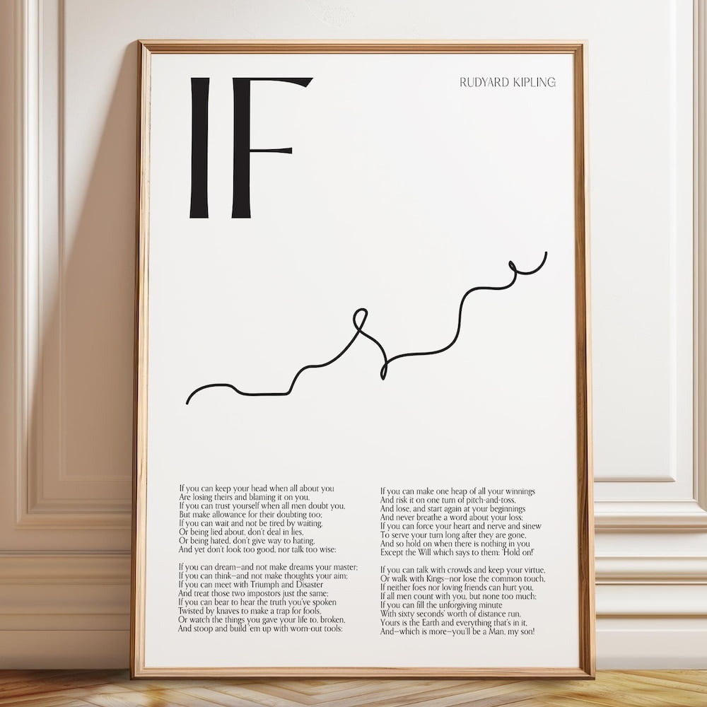 Dopaprint UNFRAMED PAPER POSTER Timeless Inspiration Wall Art 'If' Poem ...