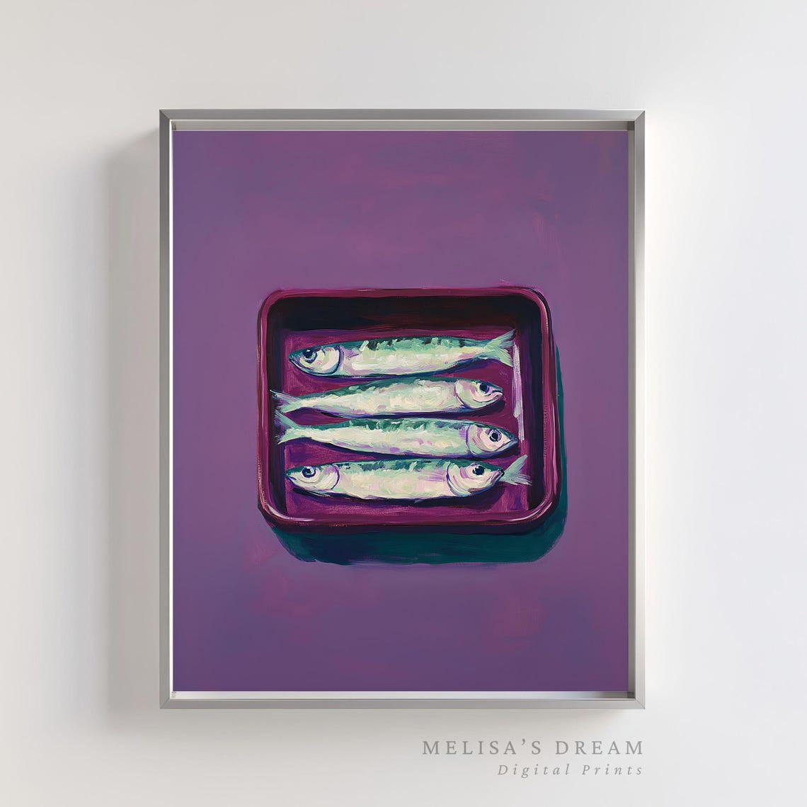 Dopaprint UNFRAMED PAPER POSTER Tinned Sardines Art Print, Trendy ...
