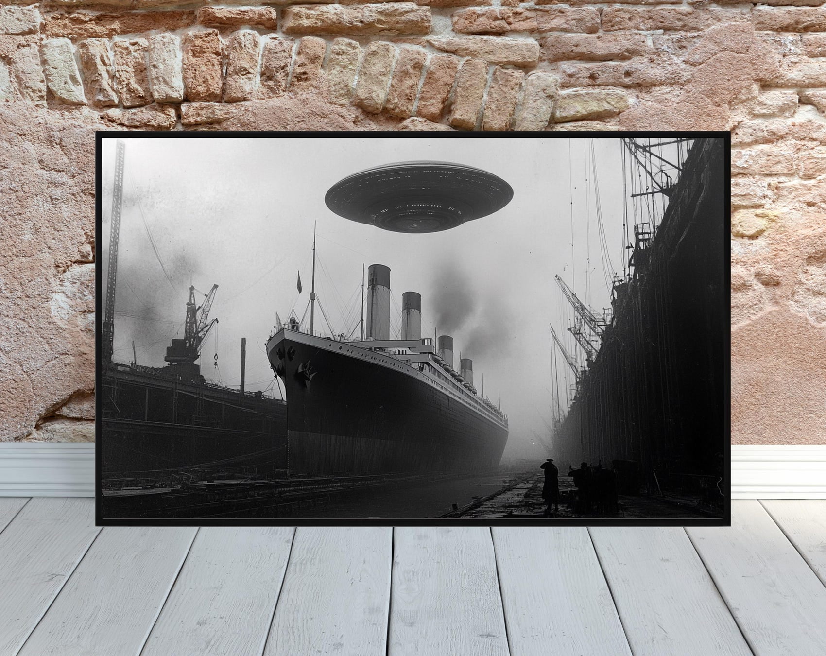 Dopaprint UNFRAMED PAPER POSTER Titanic Ufo Wall Art Funny Alien Wall ...