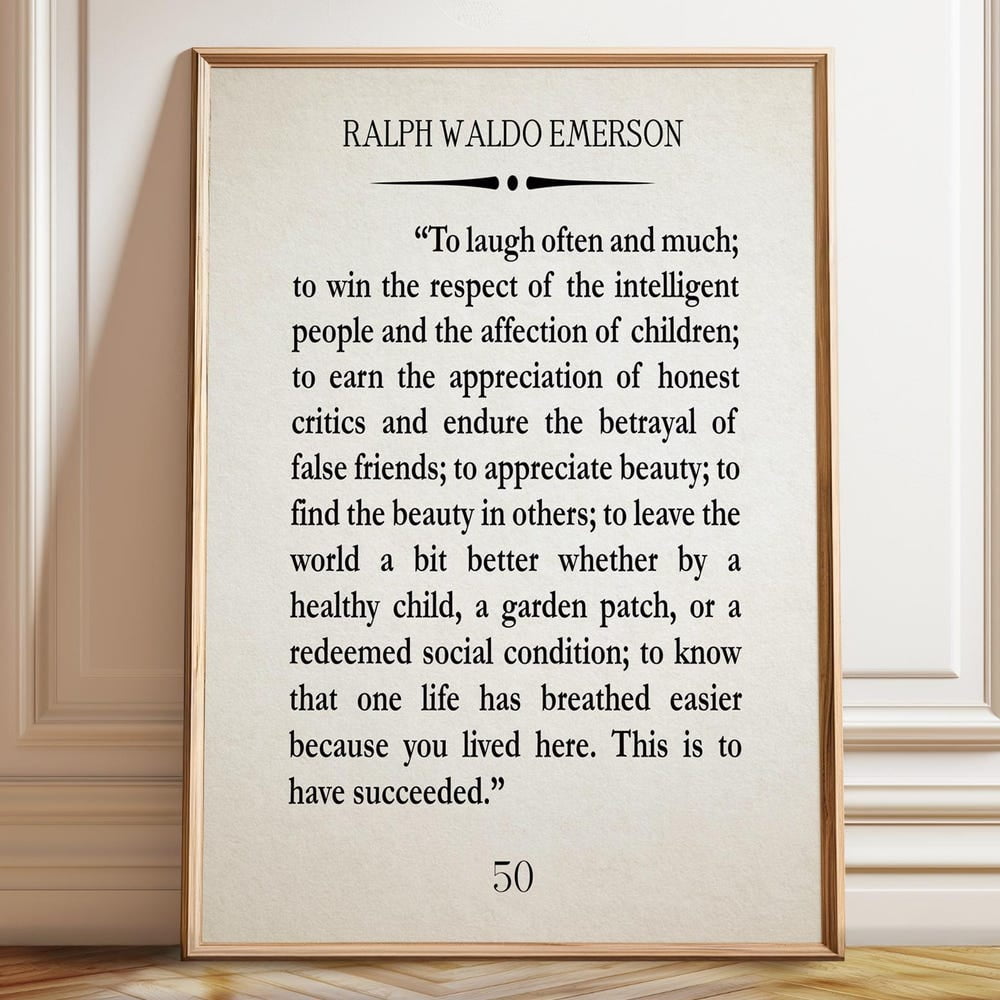 Dopaprint UNFRAMED PAPER POSTER To Laugh Often And Much Quote Ralph ...