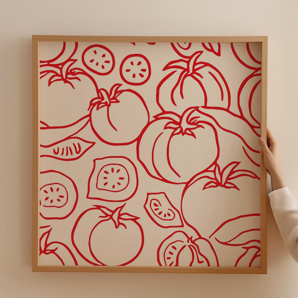 Dopaprint UNFRAMED PAPER POSTER Tomato Wall Art Print, Kitchen Decor ...