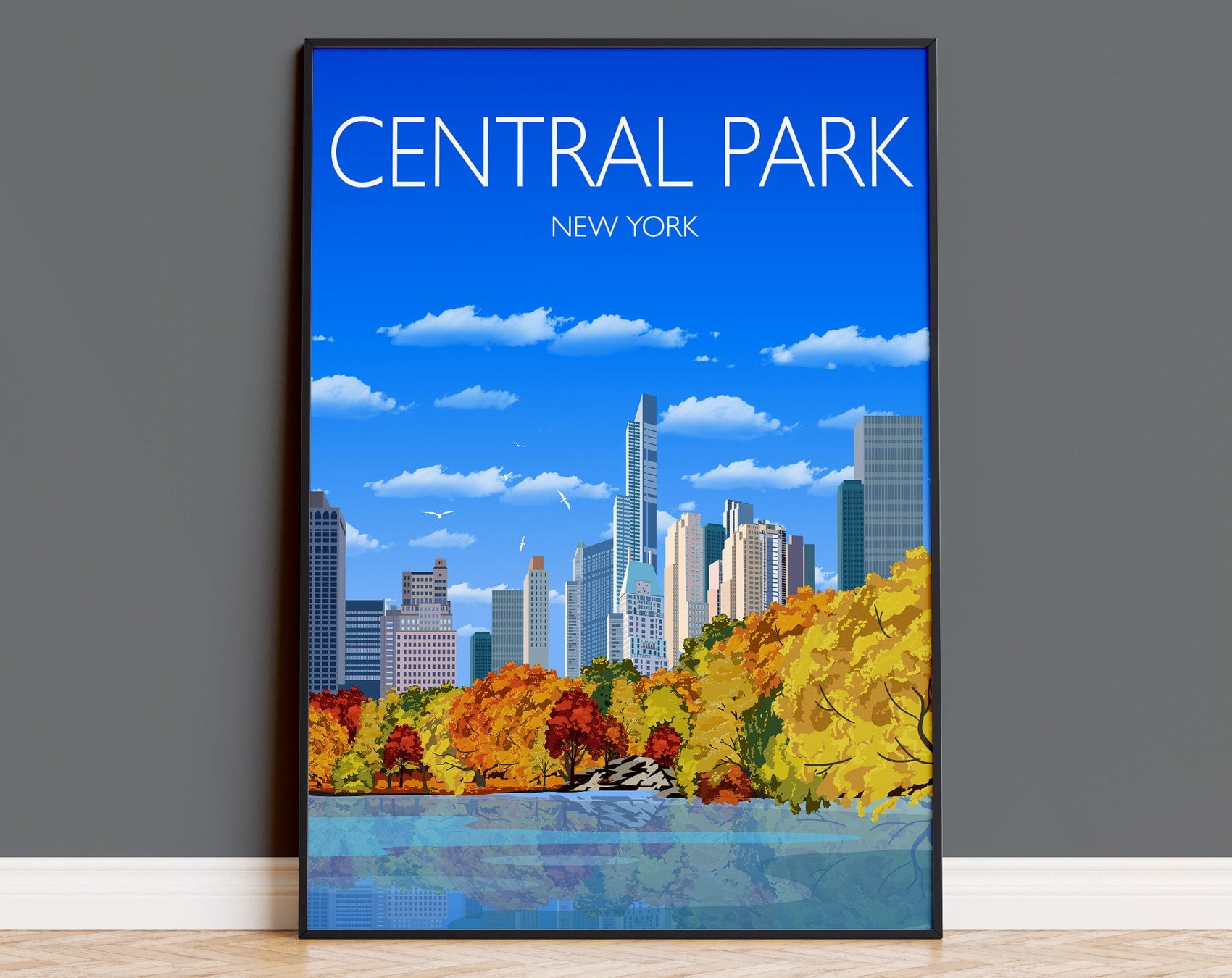 Dopaprint UNFRAMED PAPER POSTER Travel Poster Of Central Park New York ...