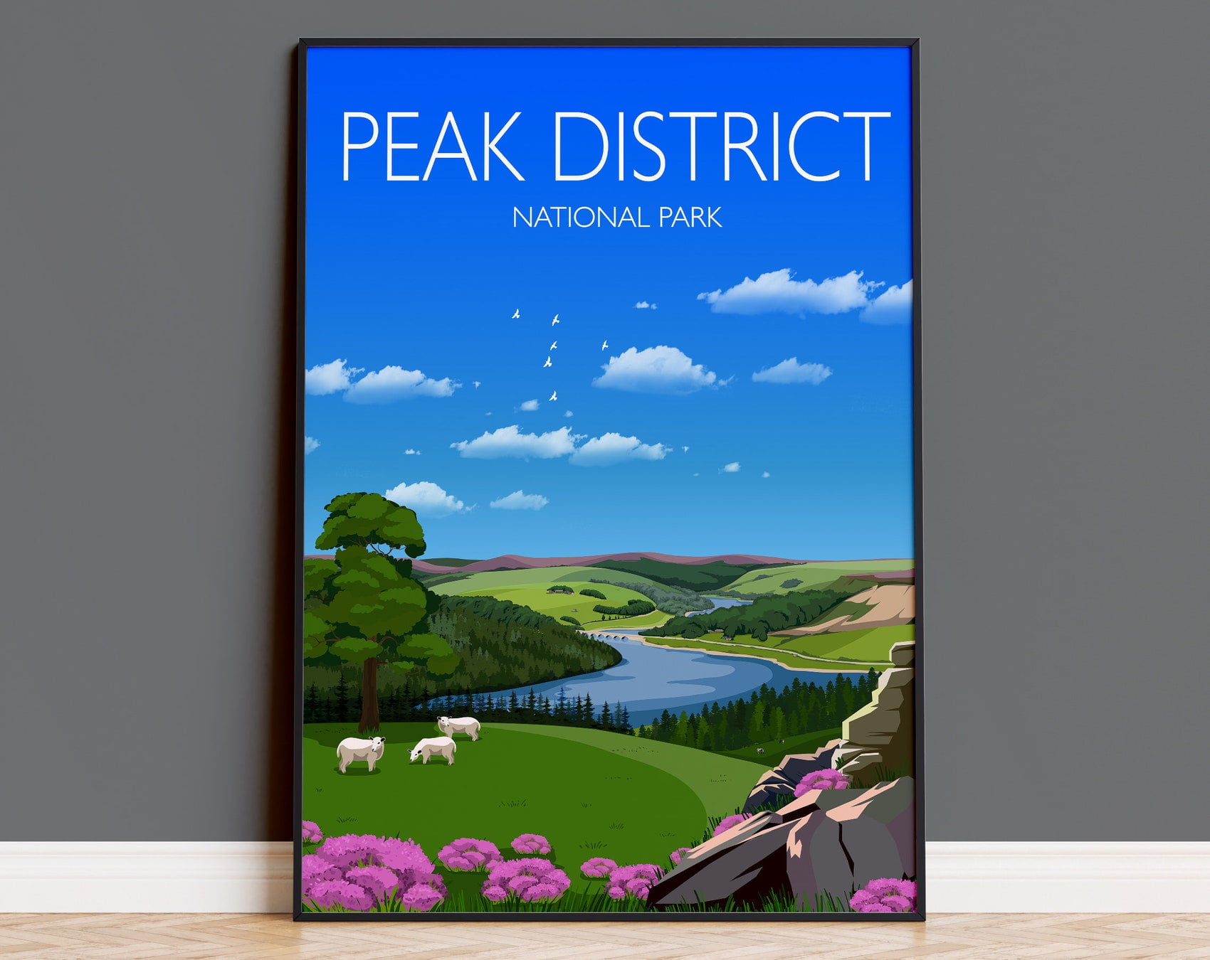 Dopaprint UNFRAMED PAPER POSTER Travel Poster Of Peak District, Travel ...