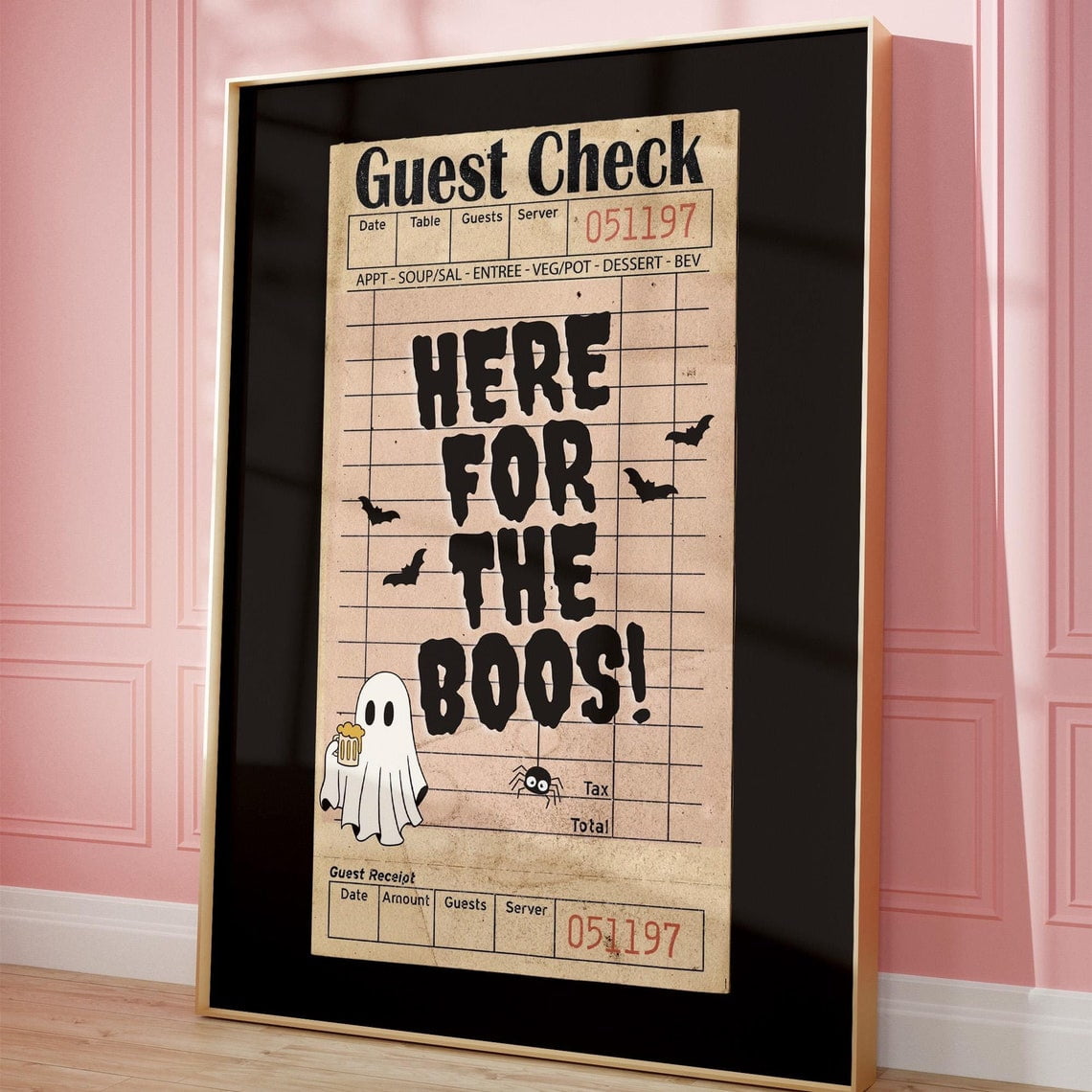 Dopaprint UNFRAMED PAPER POSTER Trendy Guest Check Art, Here For The ...