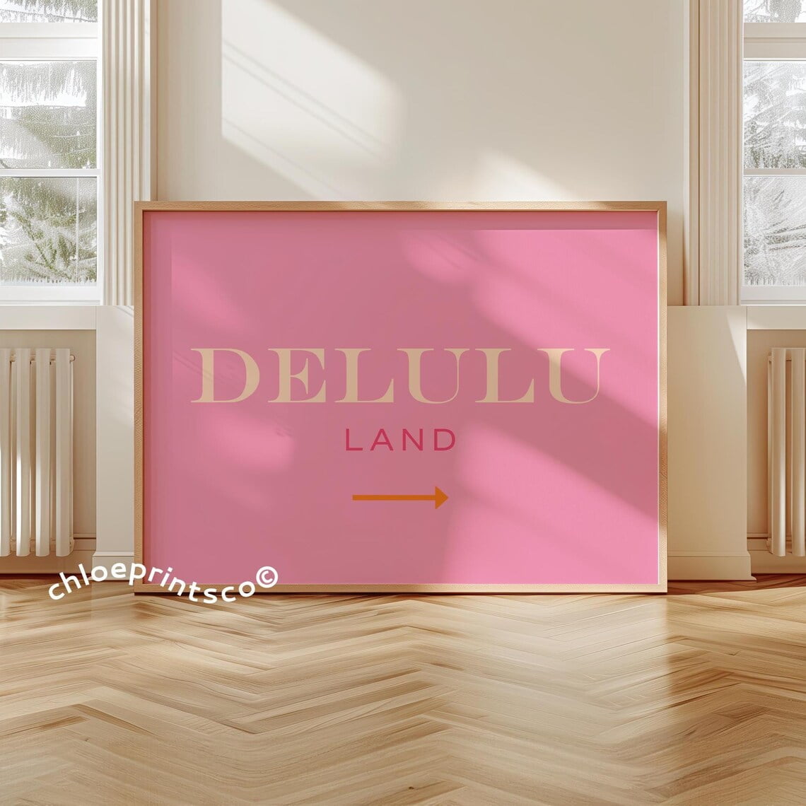 Dopaprint UNFRAMED PAPER POSTER Trendy Pink Orange Delulu Poster ...