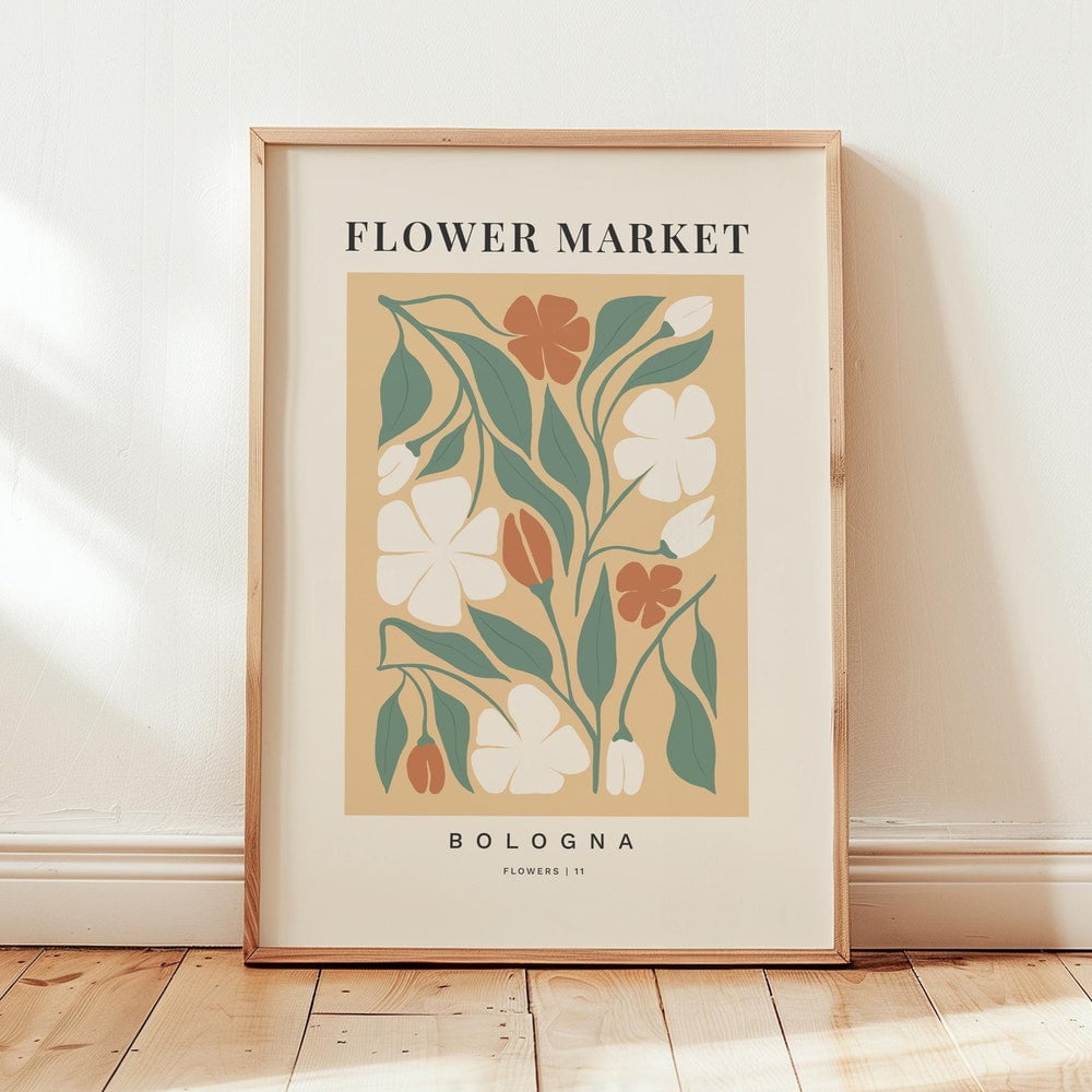 Dopaprint UNFRAMED PAPER POSTER Trendy Terracotta Flower Market Print ...