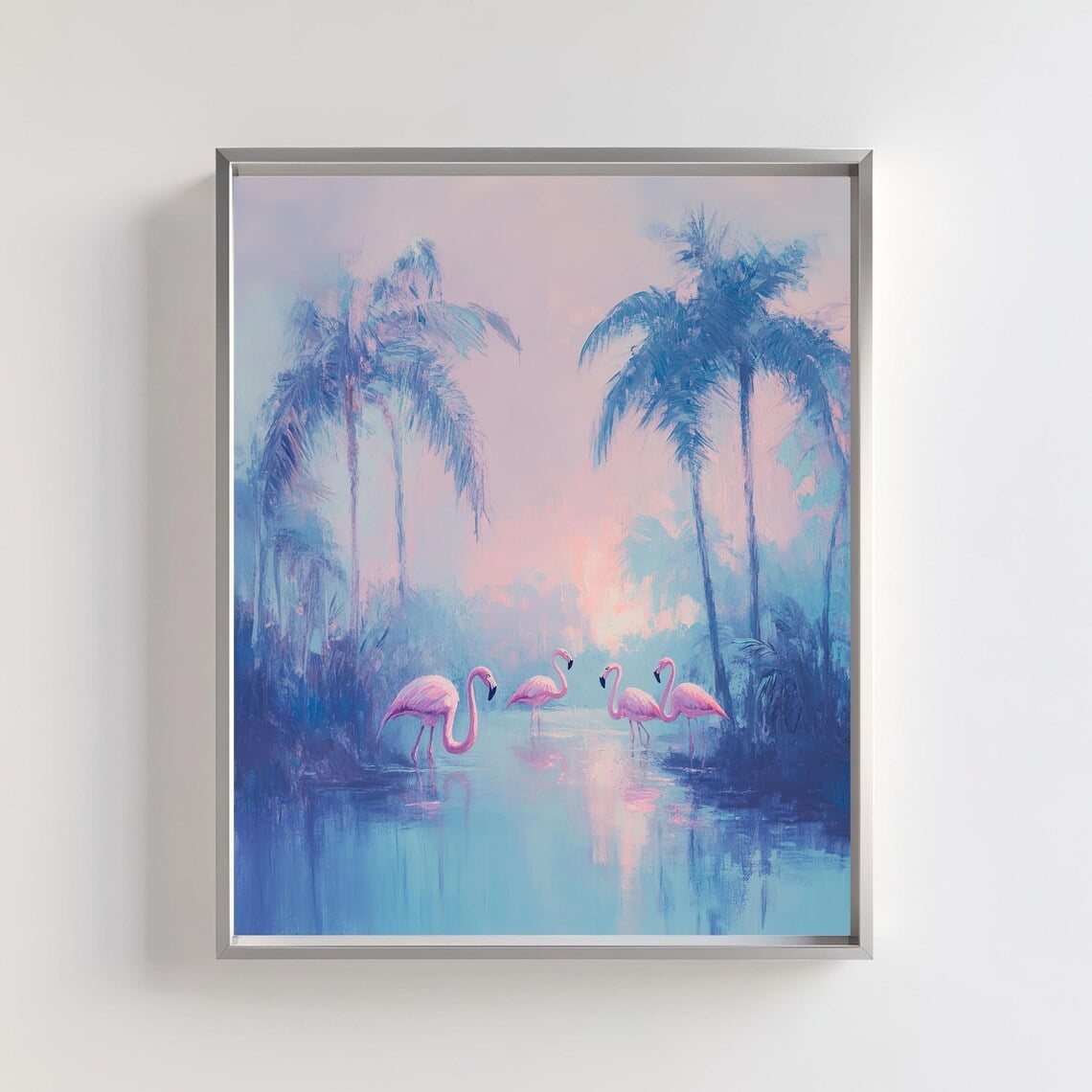 Dopaprint UNFRAMED PAPER POSTER Tropical Flamingo Wall Art, Pink ...