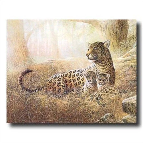Dopaprint UNFRAMED PAPER POSTER Tropical Leo.Pard Cat Family Wall ...