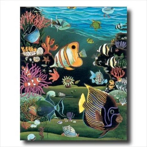 Dopaprint UNFRAMED PAPER POSTER Tropical Ocean Fish Coral Reef Wall ...