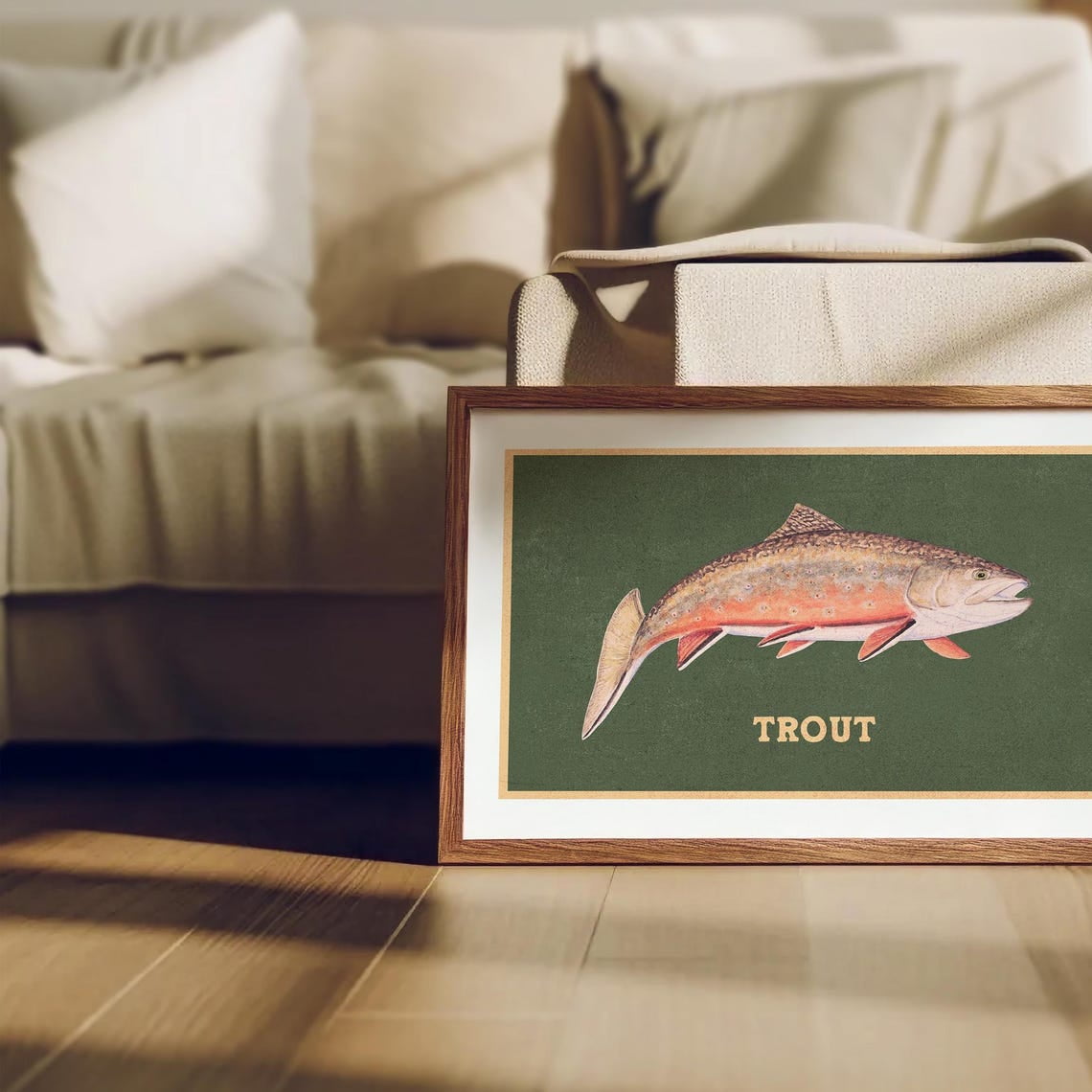 Dopaprint UNFRAMED PAPER POSTER Trout Fish Print Gift For Fisherman Art ...