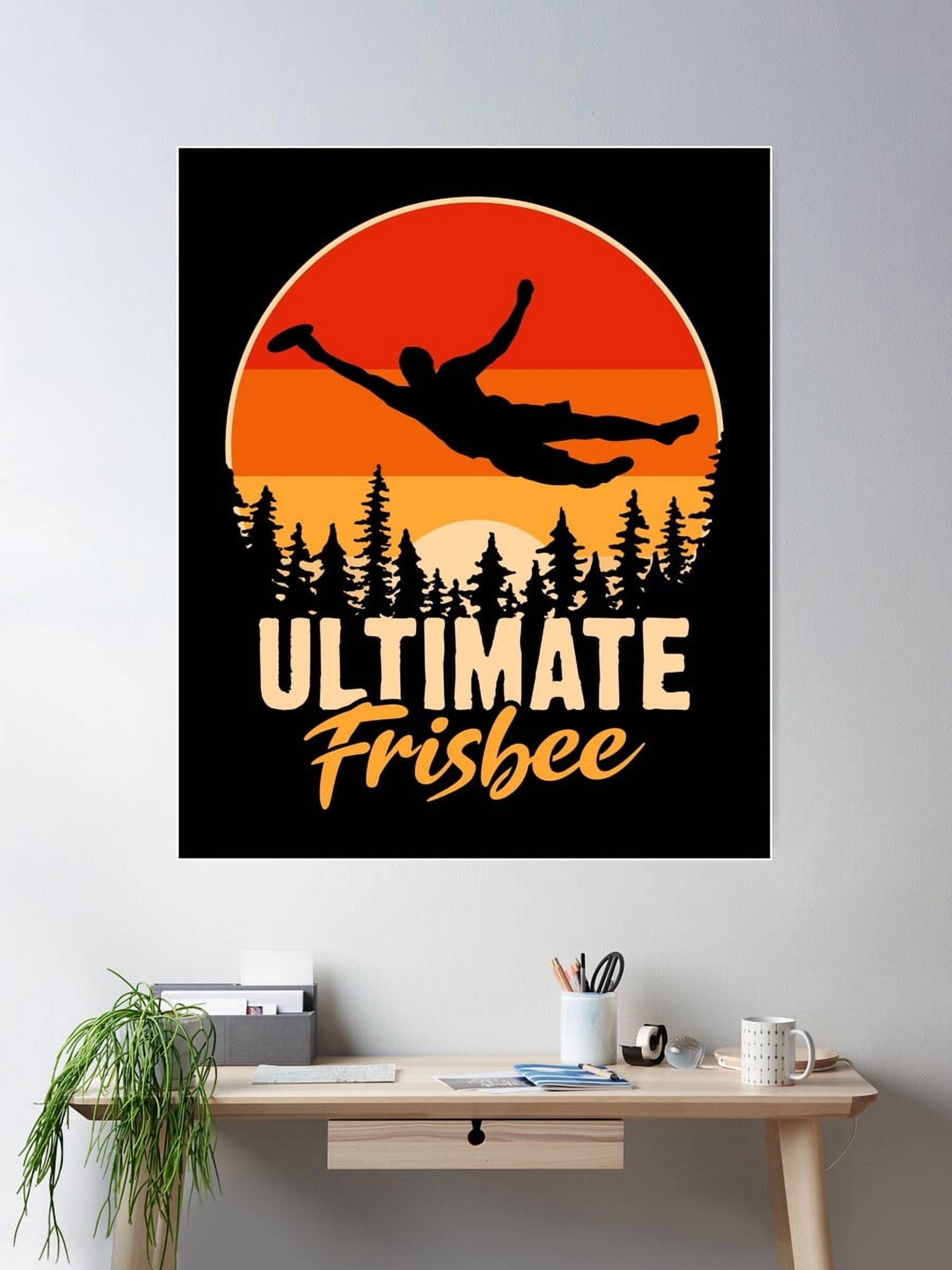 Dopaprint UNFRAMED PAPER POSTER Ultimate Frisbee - Vintage Flying Disc ...