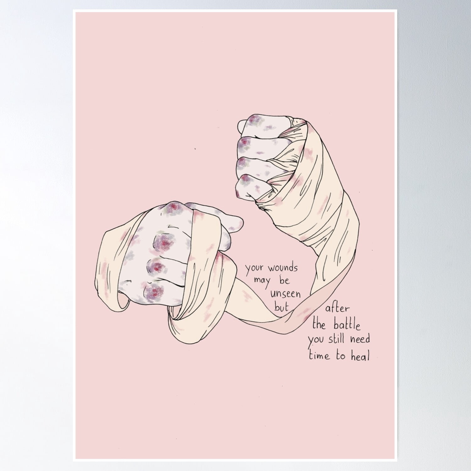 Dopaprint UNFRAMED PAPER POSTER Unseen Wounds Poster Wall Art, Modern ...