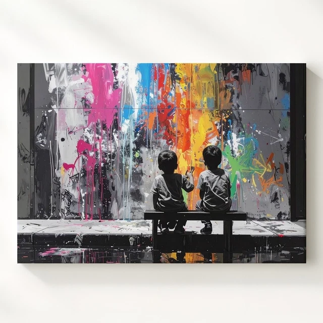 Dopaprint UNFRAMED PAPER POSTER Urban Imagination Grayscale Children ...