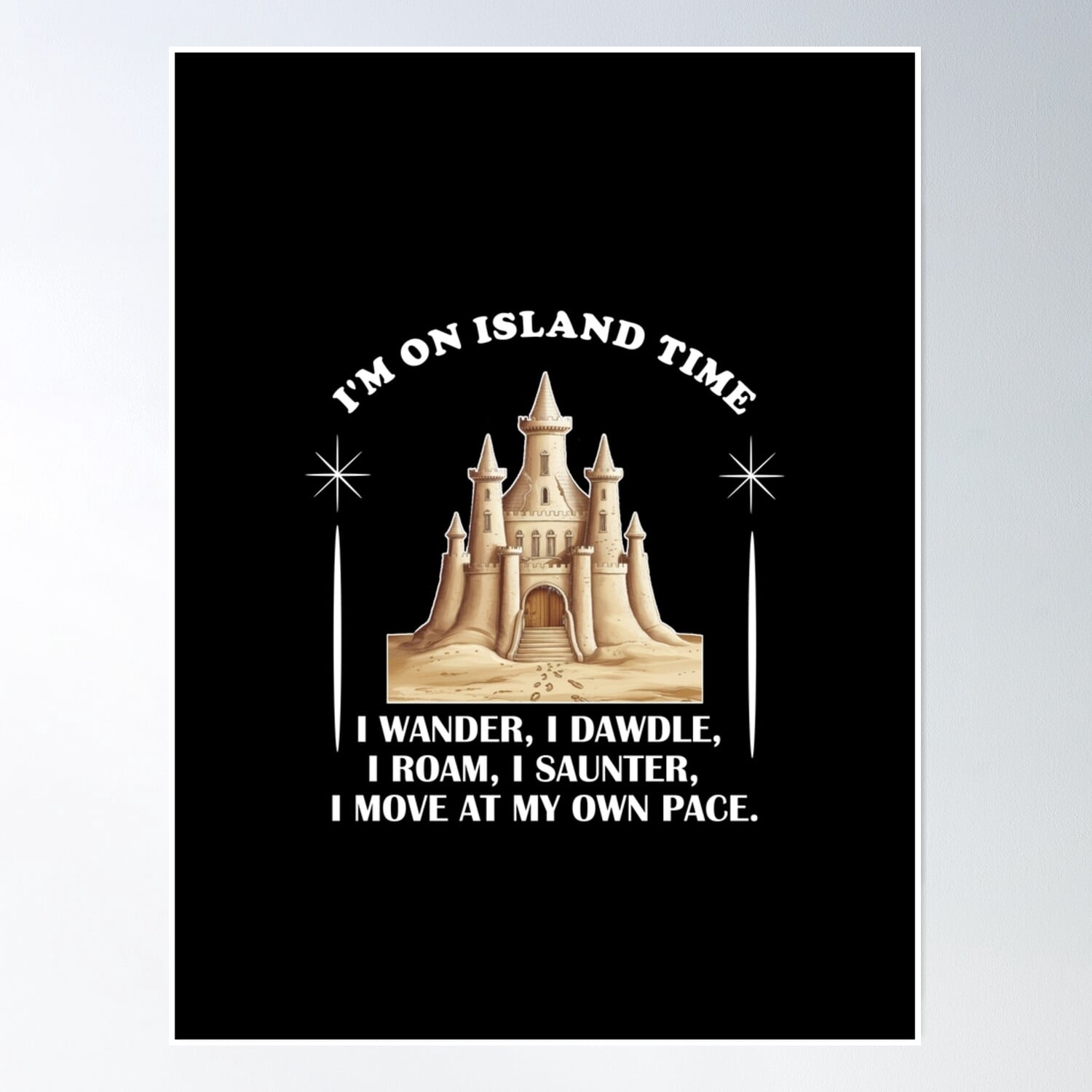Dopaprint UNFRAMED PAPER POSTER Vacation Graphic - Says: I'M On Island ...