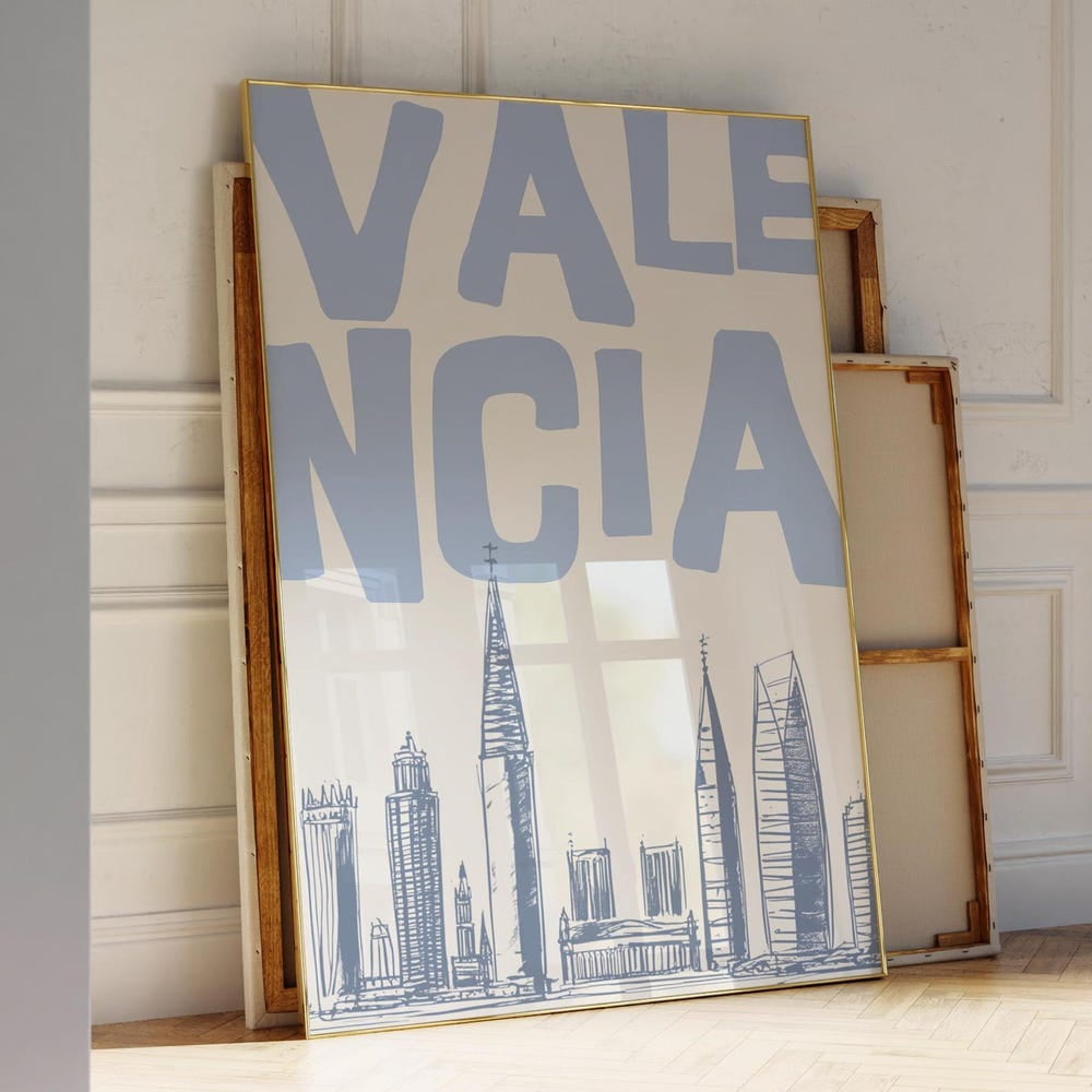 Dopaprint UNFRAMED PAPER POSTER Valencia Spain Print Modern Travel ...