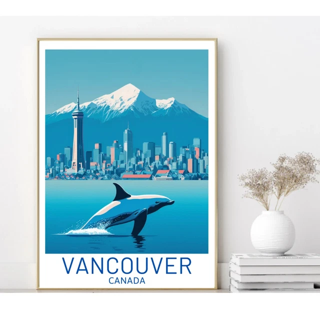 Dopaprint UNFRAMED PAPER POSTER Vancouver Travel, British Columbia ...