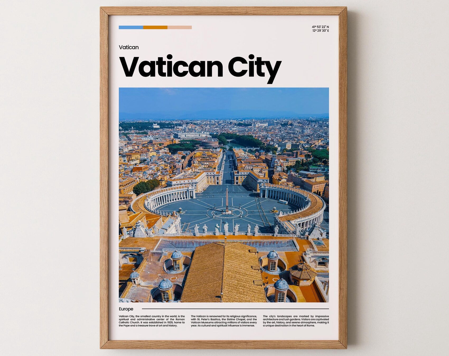 Dopaprint UNFRAMED PAPER POSTER Vatican Poster, Vatican Print, Vatican ...