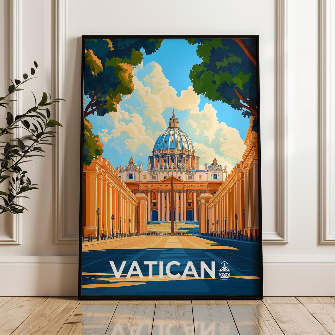 Dopaprint UNFRAMED PAPER POSTER Vatican Travel Poster, Italy Wall Art ...