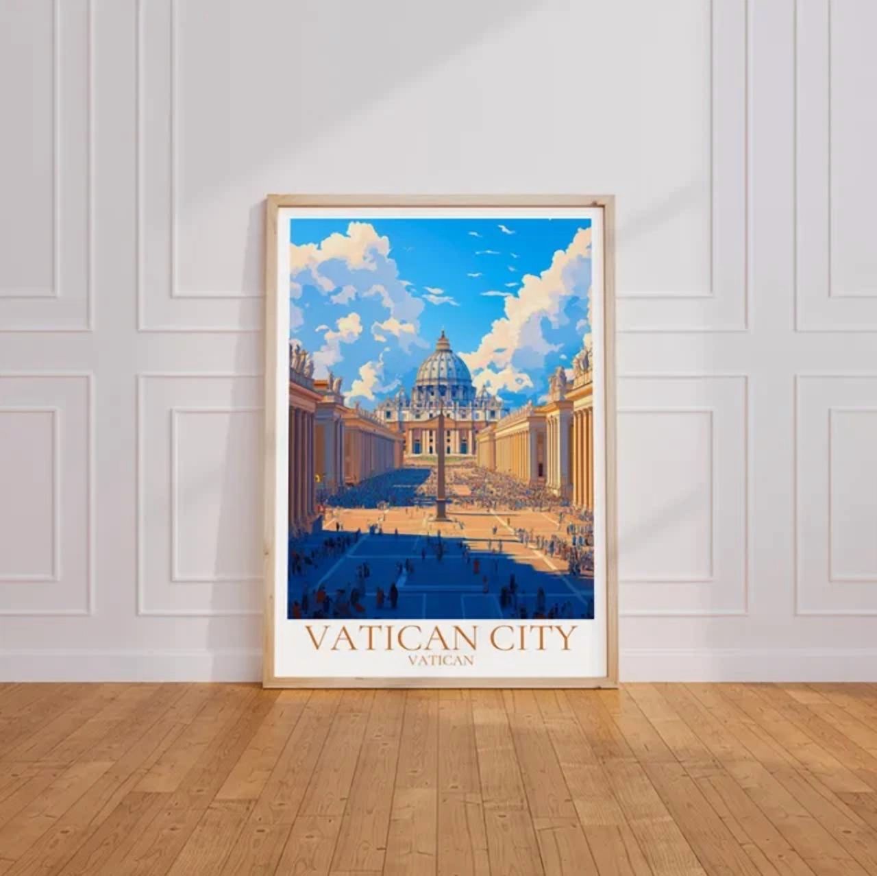 Dopaprint UNFRAMED PAPER POSTER Vatican Travel Poster Italy Wall Art ...