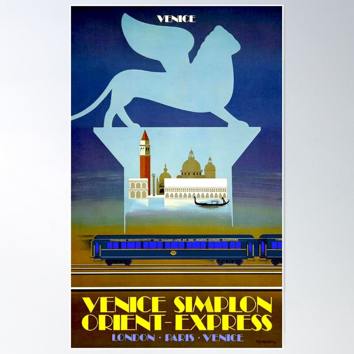 Dopaprint UNFRAMED PAPER POSTER Venice Simplon Orient Express; Travel ...