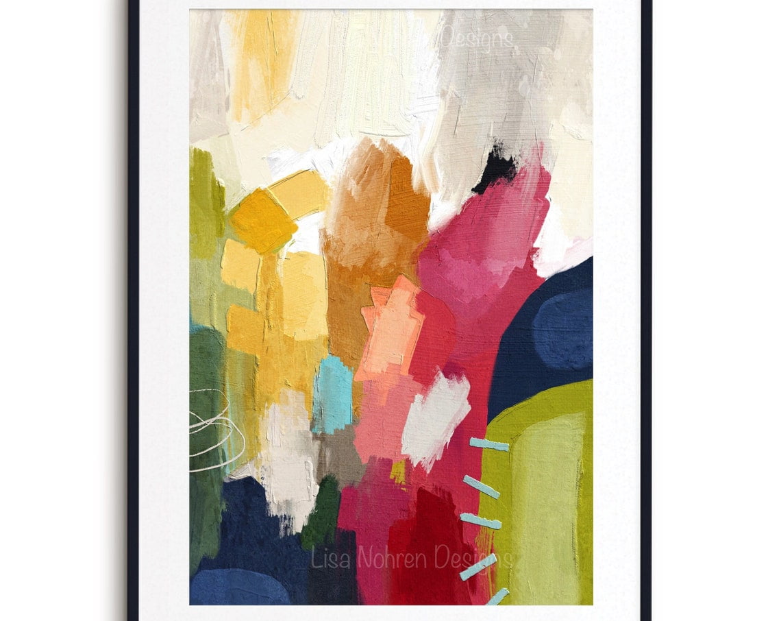 Dopaprint UNFRAMED PAPER POSTER Vibrant Abstract Wall Art: Modern ...