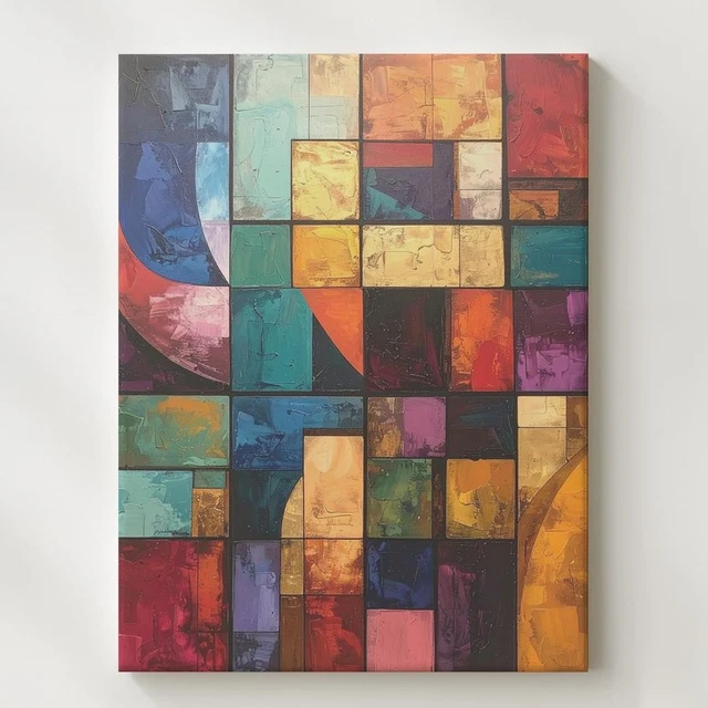 Dopaprint UNFRAMED PAPER POSTER Vibrant Geometric Posterjewel Toned ...
