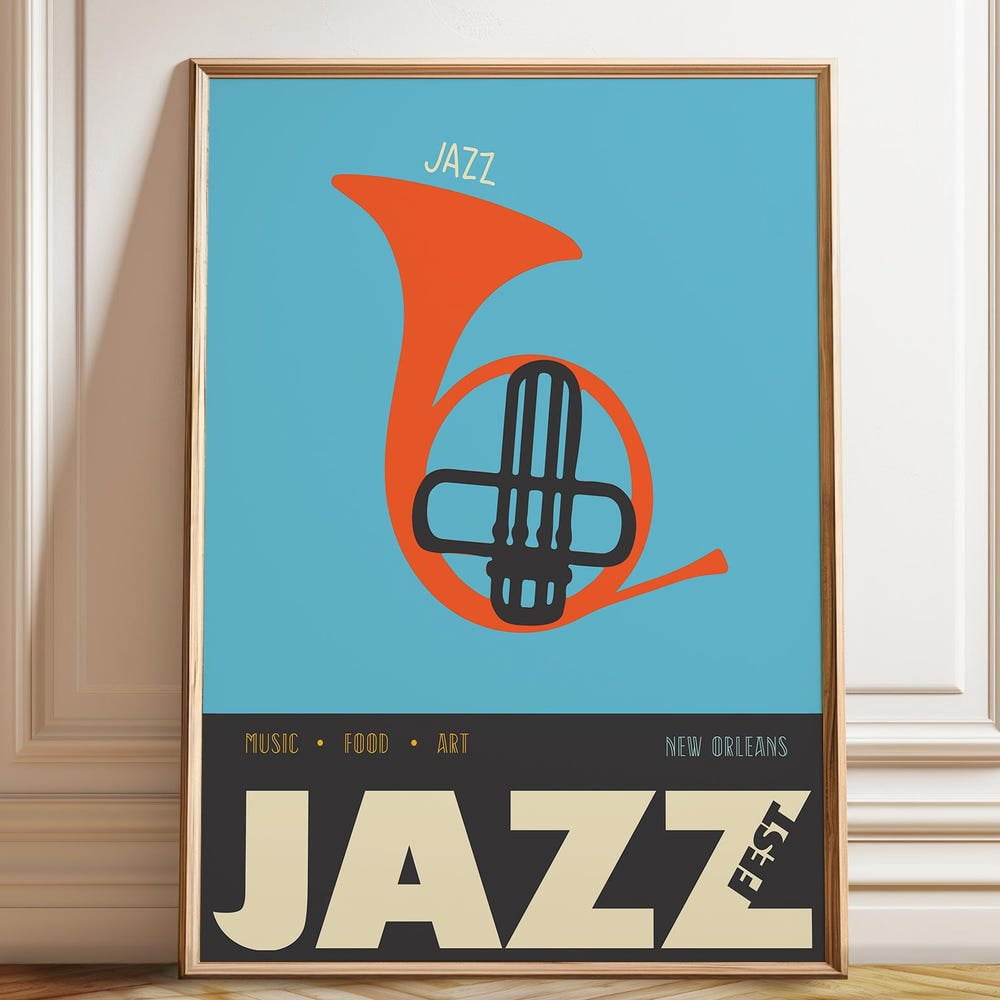 Dopaprint UNFRAMED PAPER POSTER Vibrant Jazz Festival Poster - Colorful ...