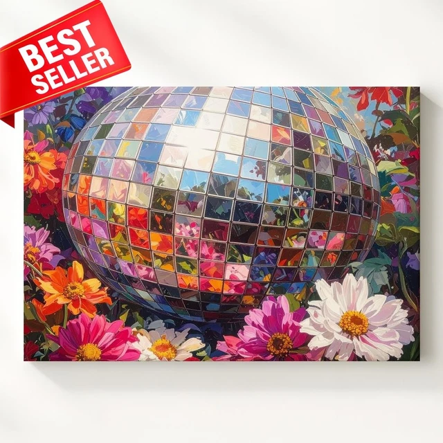 Dopaprint UNFRAMED PAPER POSTER Vibrant Retro Bouquet Disco Bloom Still ...