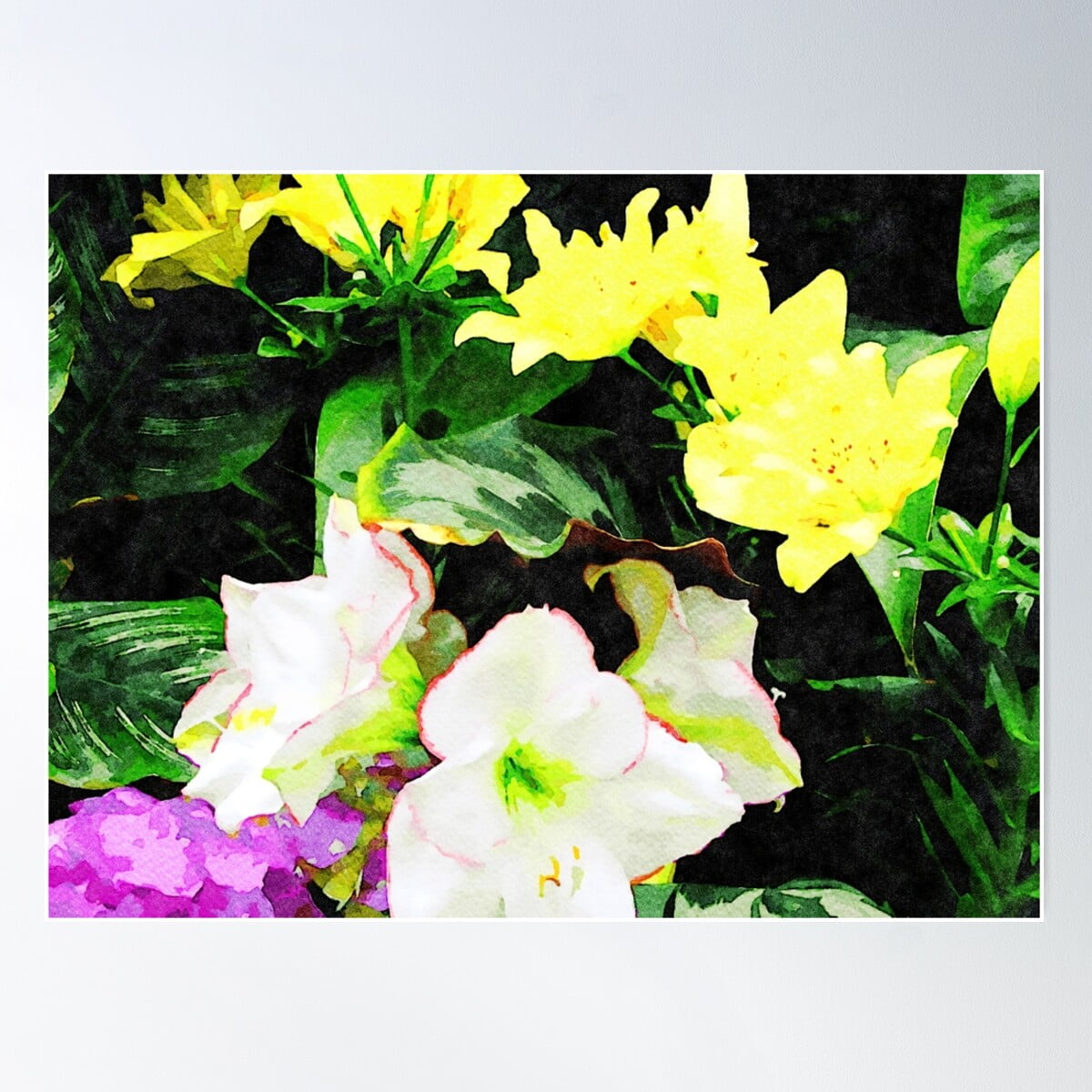 Dopaprint UNFRAMED PAPER POSTER Vibrant Watercolor Style Painting Of ...