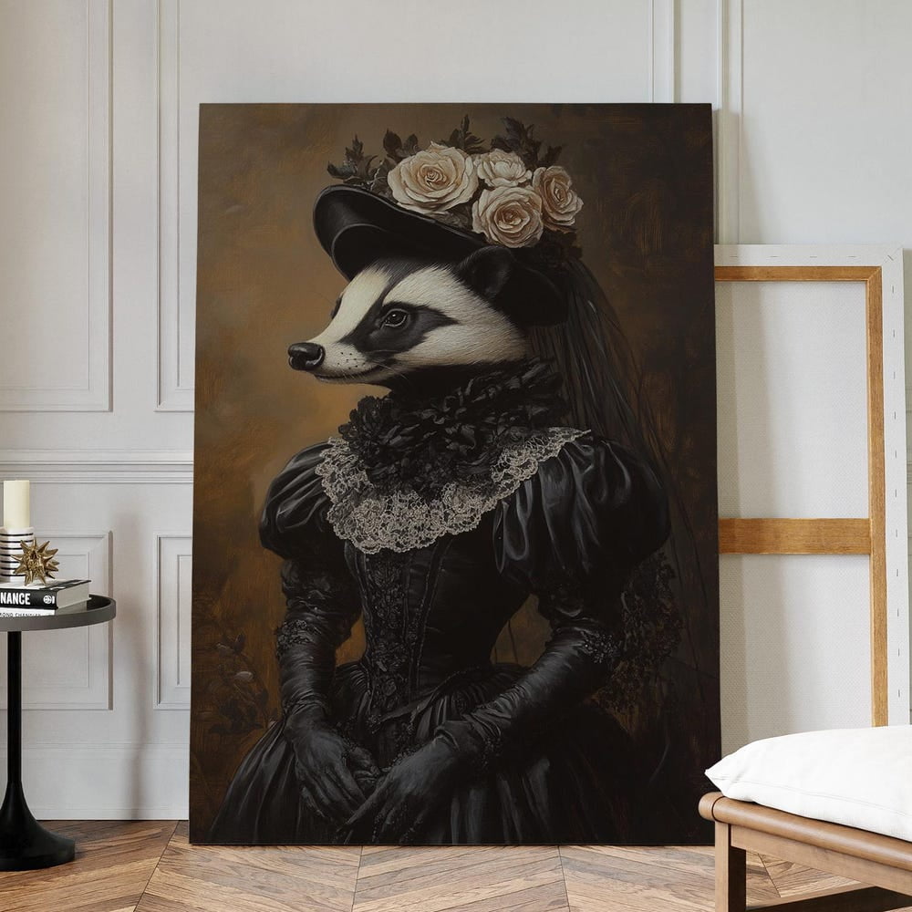 Dopaprint UNFRAMED PAPER POSTER Victorian Badger Portrait Poster ...