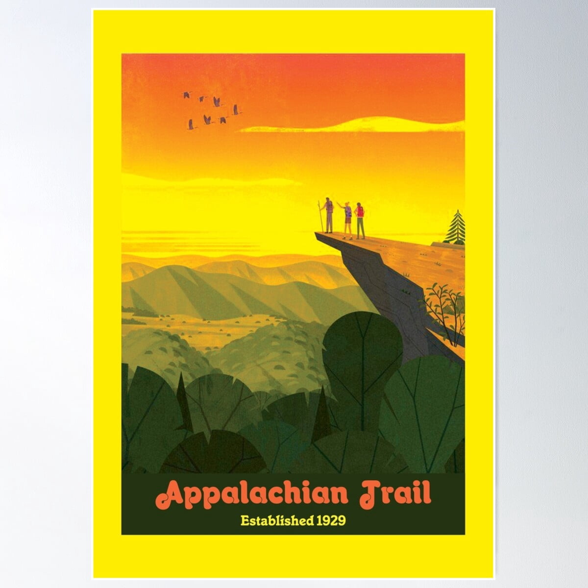Dopaprint UNFRAMED PAPER POSTER Vintage Appalachian Trail Poster Wall ...