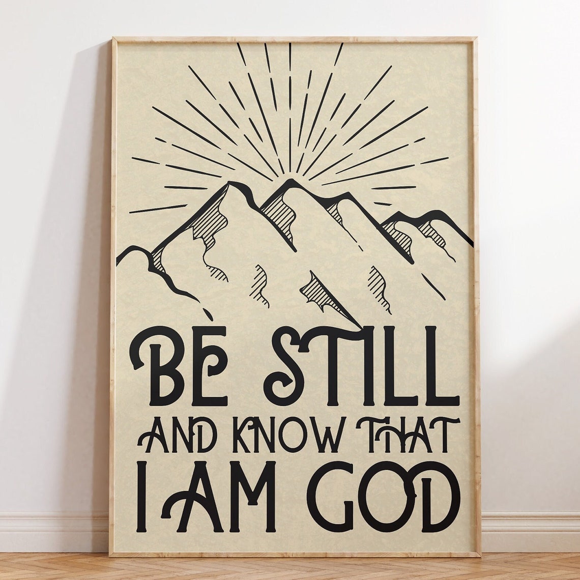 Dopaprint UNFRAMED PAPER POSTER Vintage Bible Art Print Be Still And ...