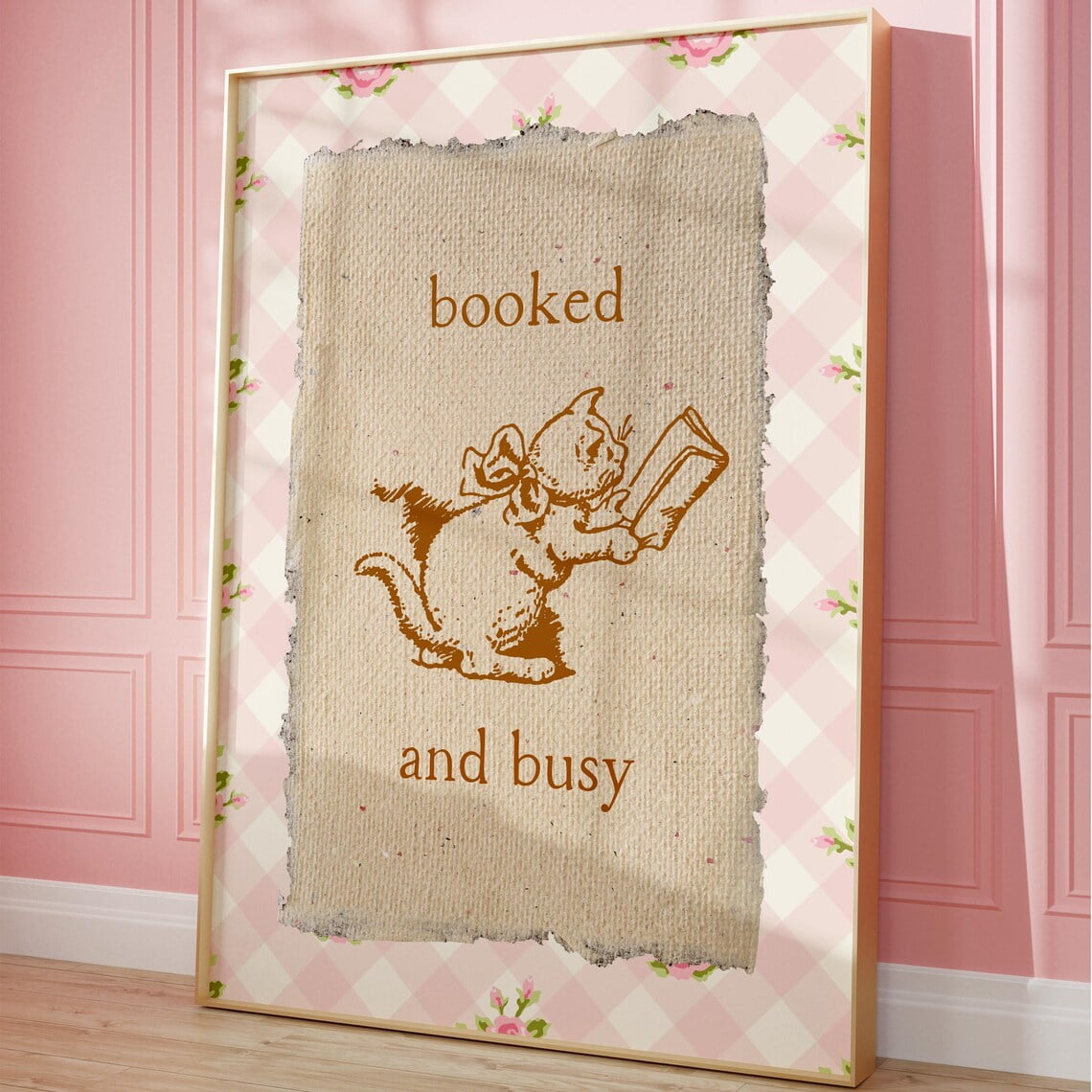 Dopaprint UNFRAMED PAPER POSTER Vintage Book Art, Cute Reading Poster ...