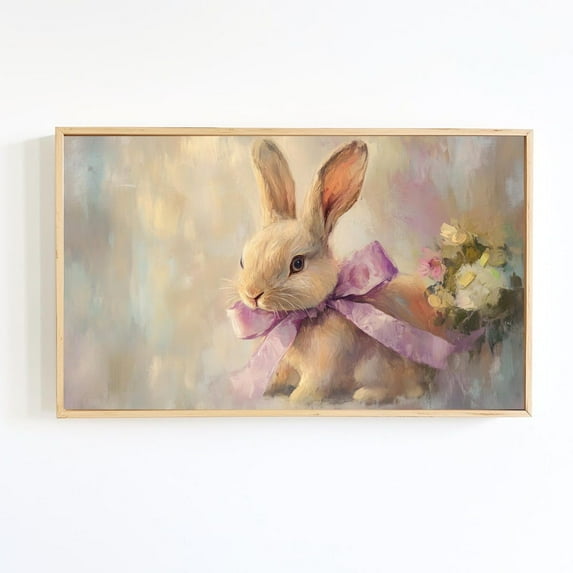 Dopaprint UNFRAMED PAPER POSTER Vintage Easter Bunny Art Print, Pastel ...