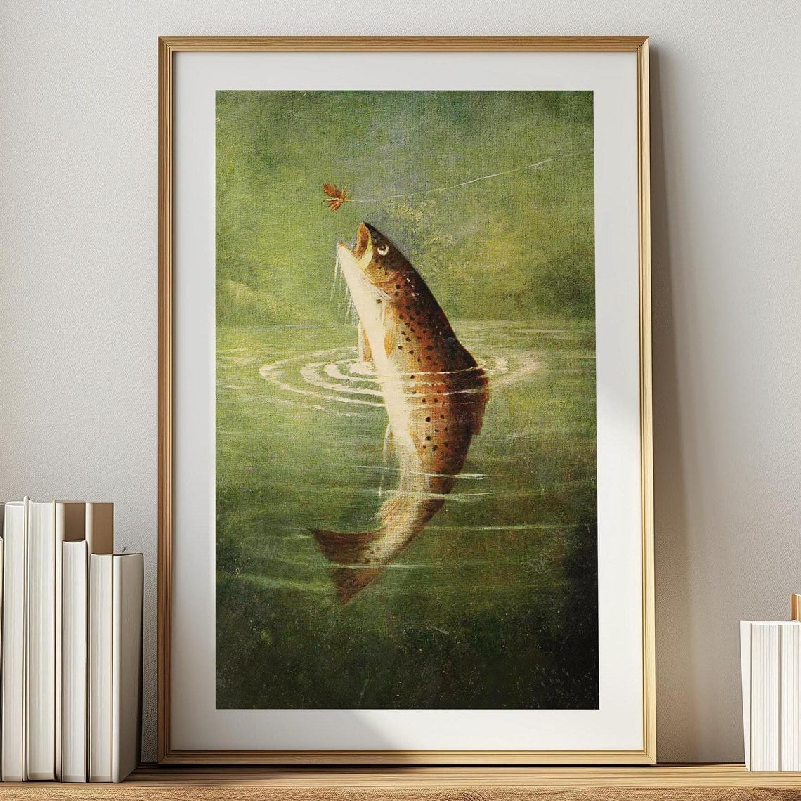 Dopaprint UNFRAMED PAPER POSTER Vintage Fish Art Print Gift For Dad ...