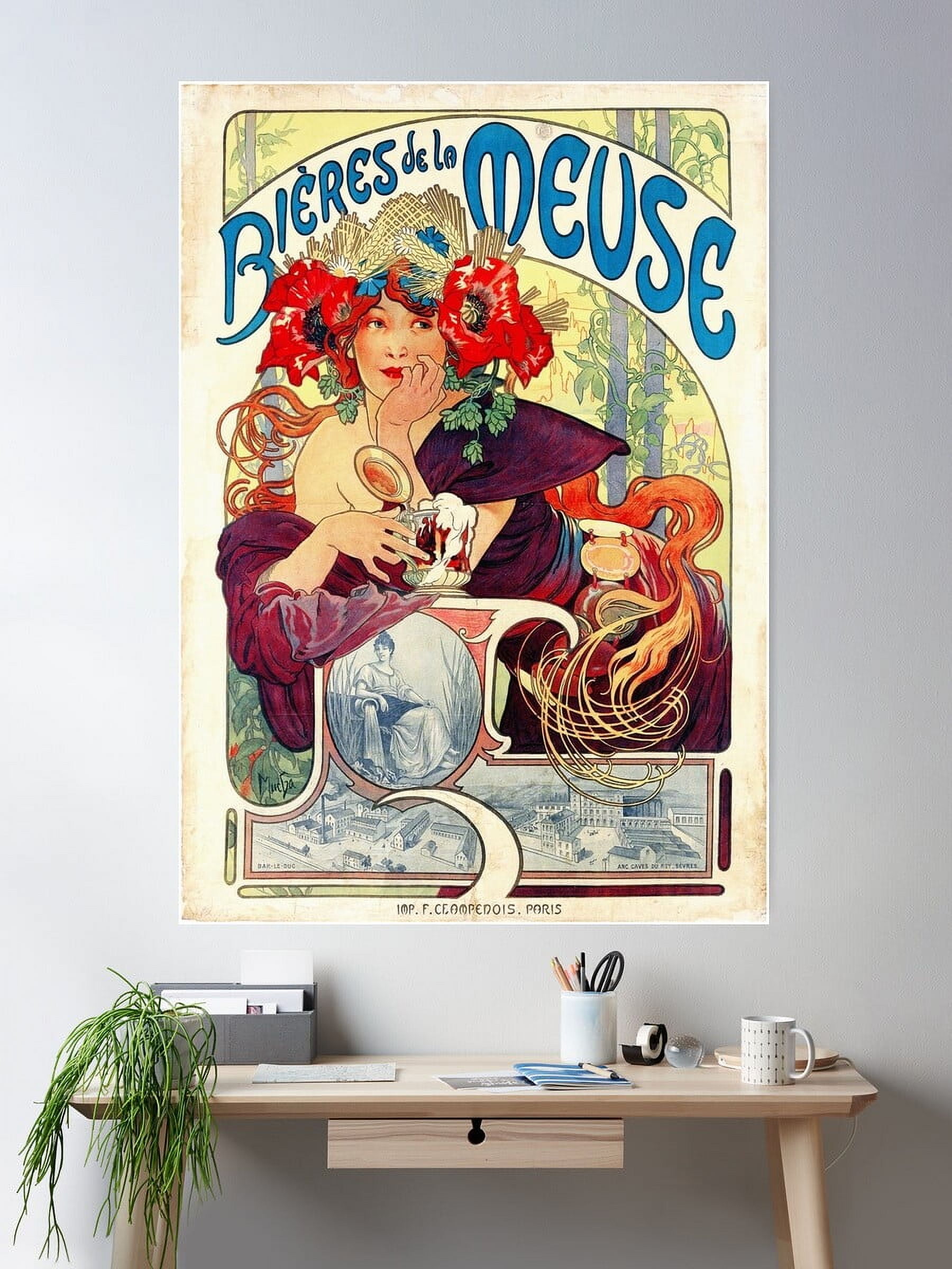 Dopaprint UNFRAMED PAPER POSTER Vintage French Poster - Biã£Â¨Res De La ...