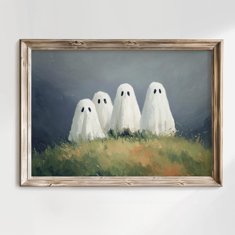 Dopaprint UNFRAMED PAPER POSTER Vintage Ghosts Print, Dark Academia ...