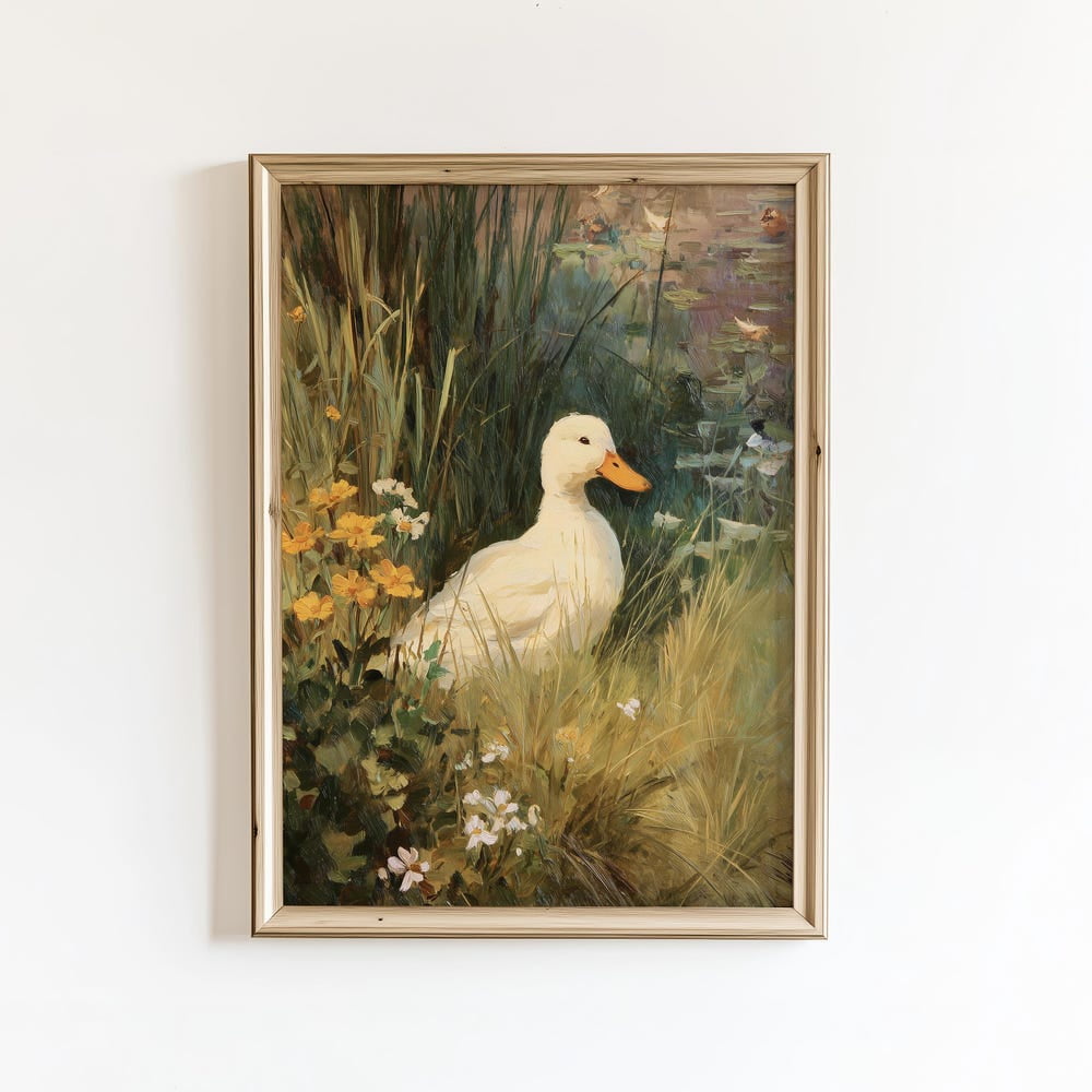 Dopaprint UNFRAMED PAPER POSTER Vintage Goose Painting, Cottagecore ...