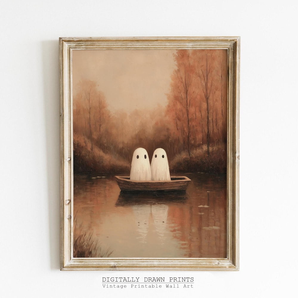 Dopaprint UNFRAMED PAPER POSTER Vintage Hal.Low.Een Ghost Wall Art ...