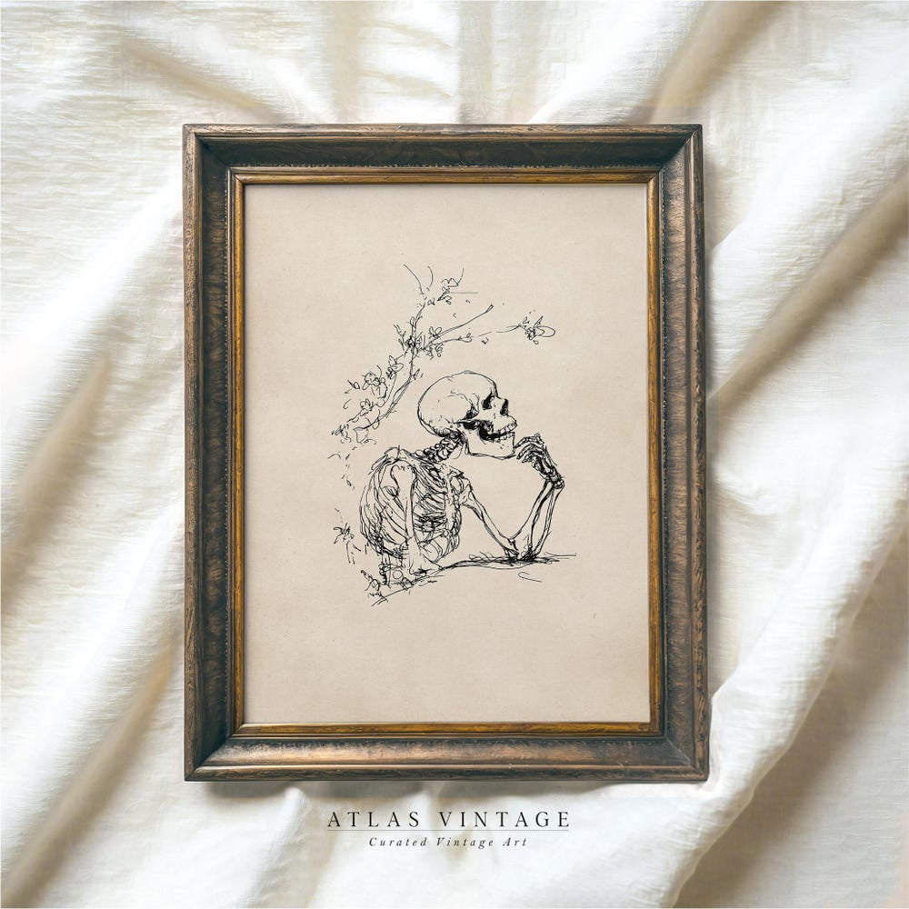 Dopaprint UNFRAMED PAPER POSTER Vintage Hal.Low.Een Skeleton Ink ...