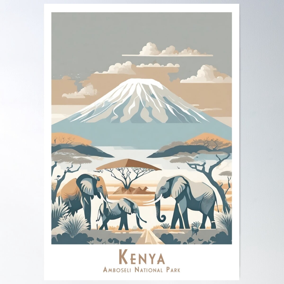 Dopaprint UNFRAMED PAPER POSTER Vintage Minimal Retro Travel Poster ...
