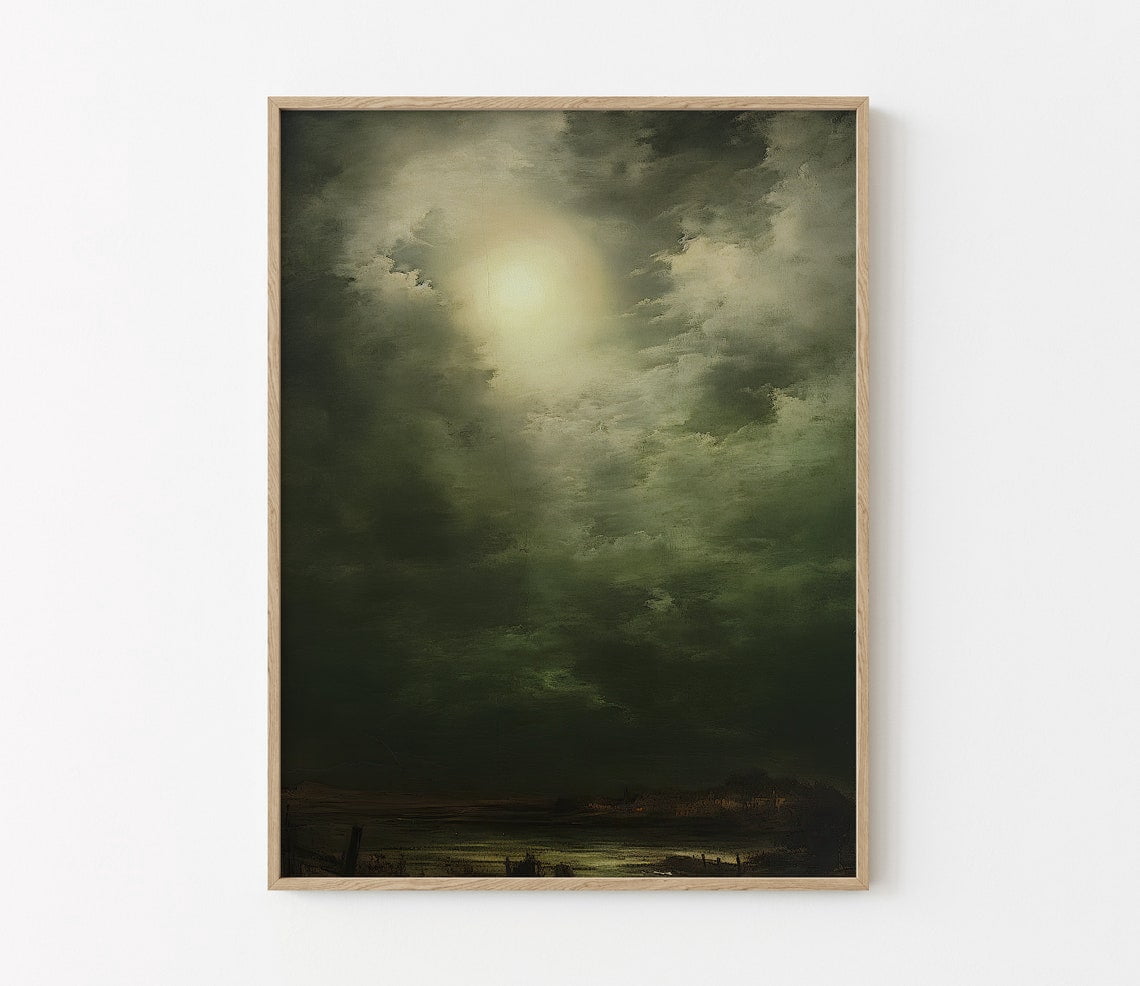 Dopaprint UNFRAMED PAPER POSTER Vintage Night Cloud Print, Cloud Wall ...
