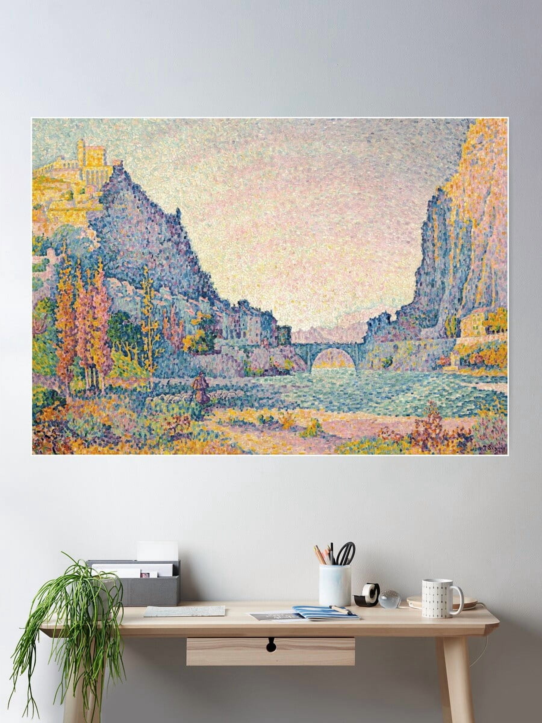 Dopaprint UNFRAMED PAPER POSTER Vintage Paul Signac Sisteron Painting ...