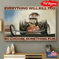 Dopaprint UNFRAMED PAPER POSTER Vintage Red Drag Car Drag Racing ...